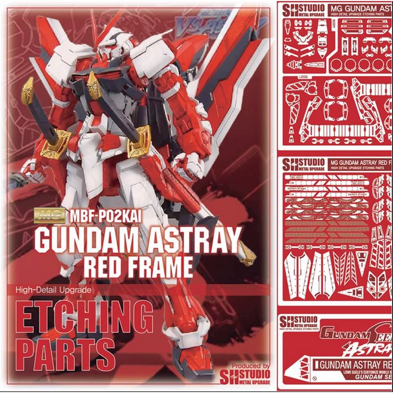 SH STUDIO MG 1/100 MBF-P02 KAI Astray Red Frame etched metal upgrade ...