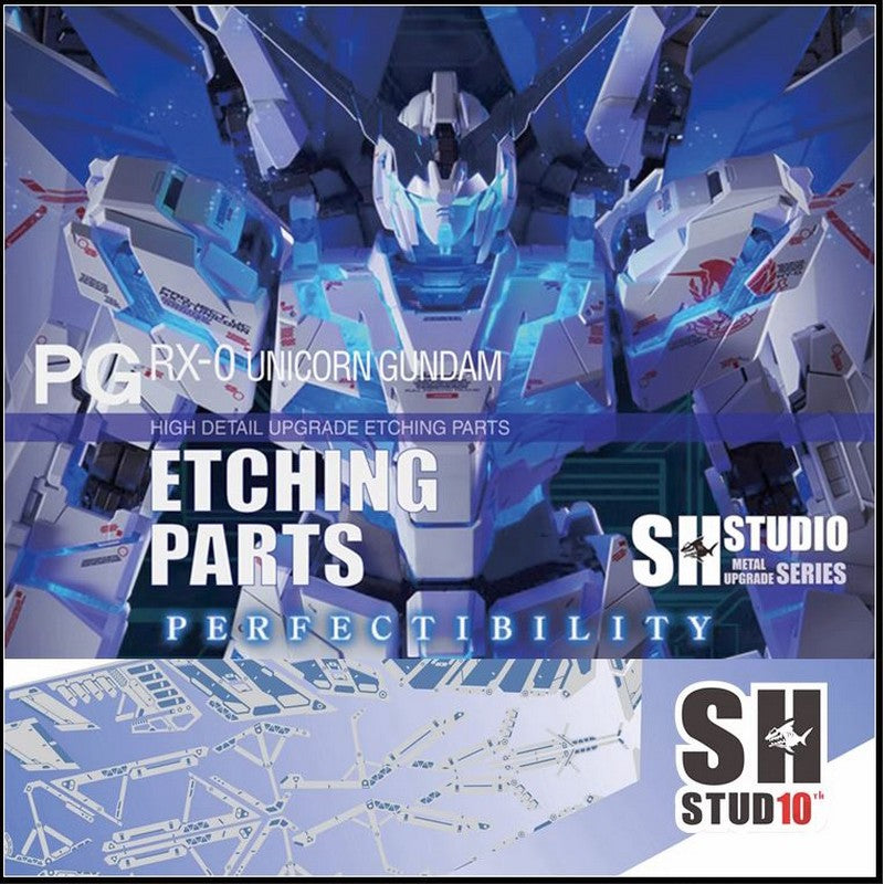 SH STUDIO PG 1/60 RX-0 Unicorn Perfectibility etched metal upgrade kit ...