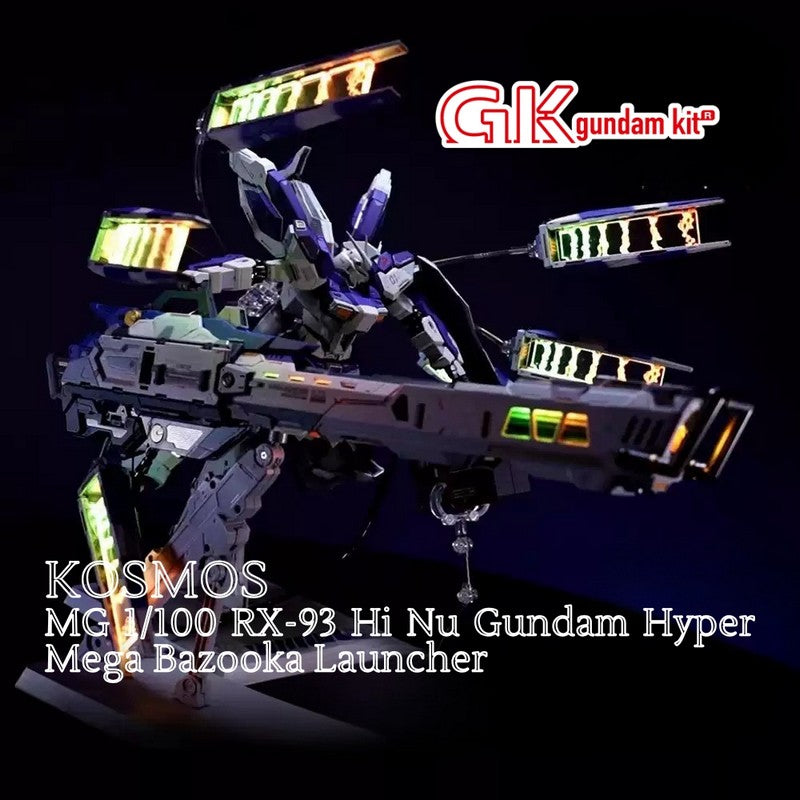 Kosmos MG 1/100 RX-93 Hi Nu Gundam Hyper Mega Bazooka Launcher RGB LED ...