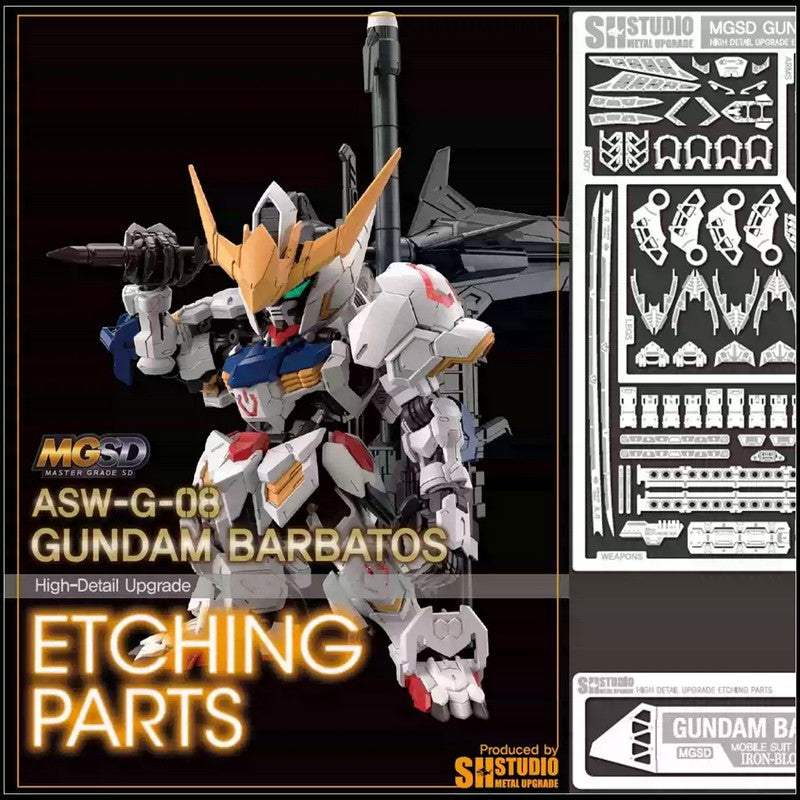 SH STUDIO MGSD ASW-G-08 Gundam Barbatos etched metal upgrade kit ...