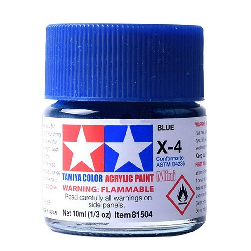 Tamiya 81504 Acrylic Paint X-4 Blue mini 10ml - 81504 – GKgundamkit ...