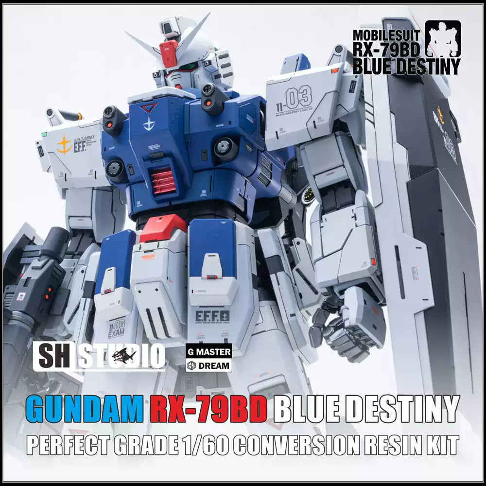 SH STUDIO 1/60 PG RX-79 BD3 No. 3 Blue Destiny Gundam [Resin Upgrade ...