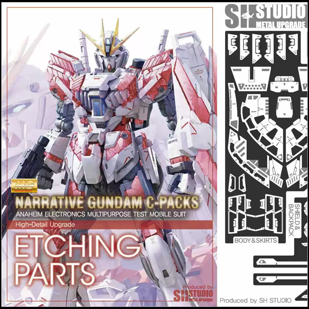 SH STUDIO MG 1/100 Narrative Gundam C-Packs etched metal upgrade kit ...