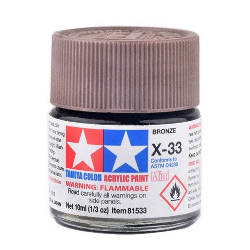 Tamiya 81533 Acrylic Paint X-33 Bronze mini 10ml - 81533 – GKgundamkit ...