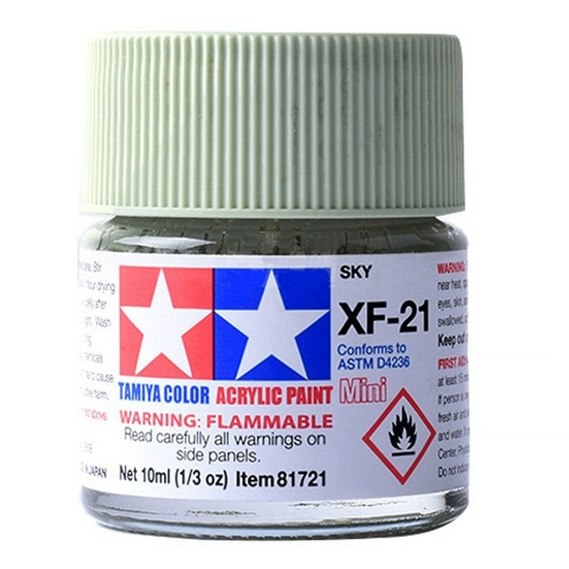 Tamiya 81721 Acrylic Paint Mini XF-21 Sky 10ml – GKgundamkit ...