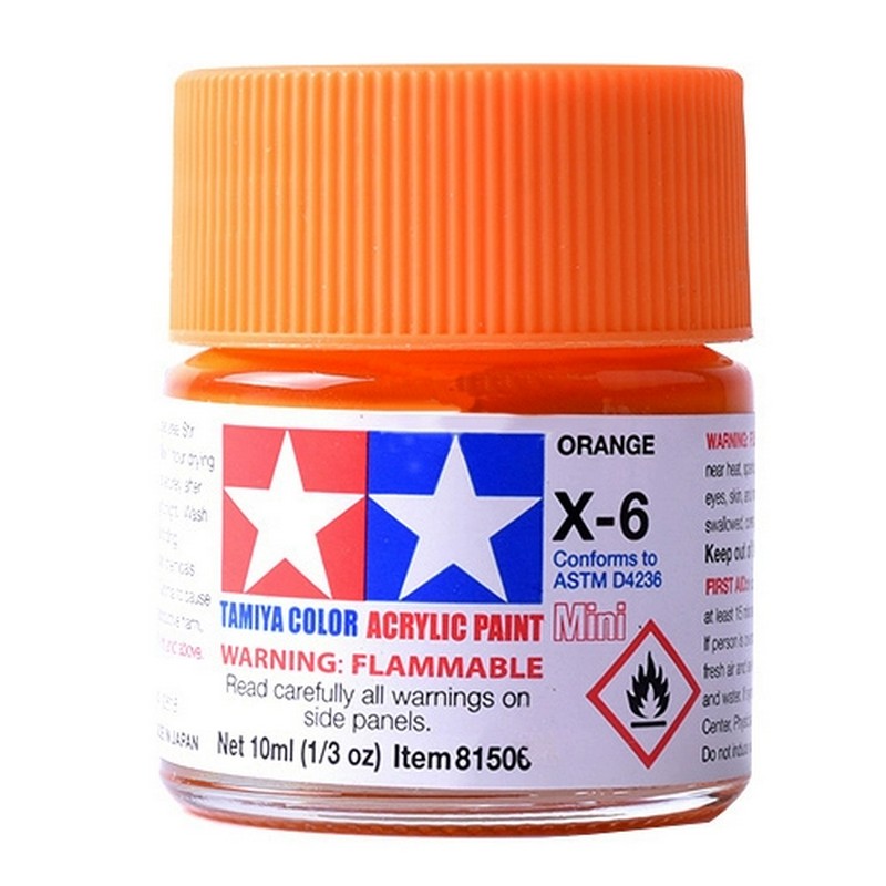 Tamiya 81506 Acrylic Paint X-6 Orange mini 10ml - 81506 – GKgundamkit ...
