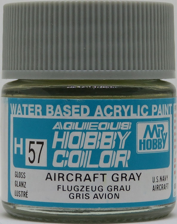 GSI Creos Mr. Hobby Aqueous Color H-057 【GLOSS AIRCRAFT GRAY】 - GUGH057 ...