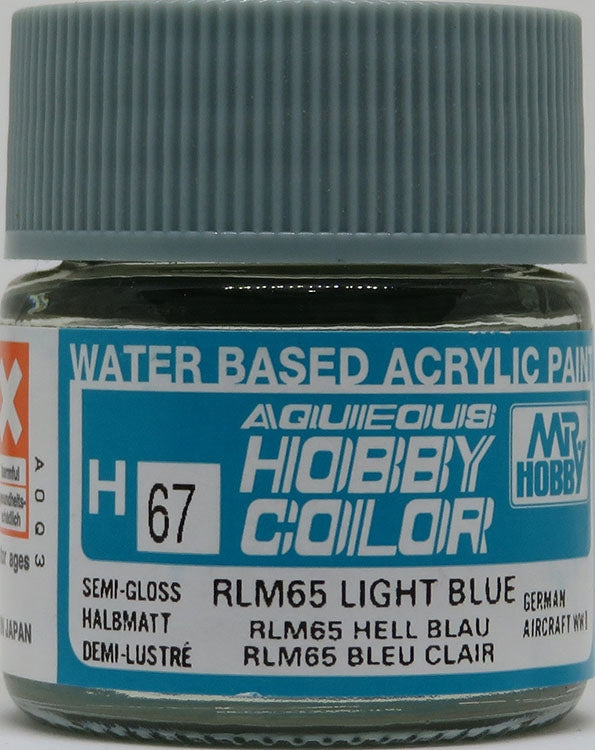 GSI Creos Mr. Hobby Aqueous Color H-067 【SEMI GLOSS RLM65 LIGHT BLUE】 - 49372861 – GKgundamkit ...
