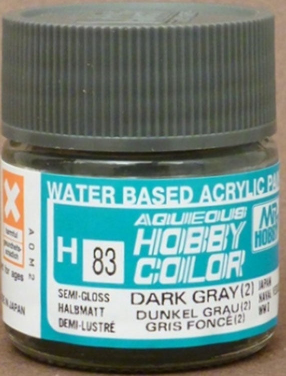 GSI Creos Mr. Hobby Aqueous Color H-083【SEMI GLOSS DARK GRAY (2)】 - GUGH083 – GKgundamkit ...